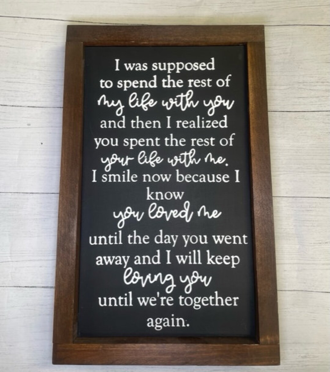 I'll Keep Loving You Until We're Together Again, Remembrance Sign ...