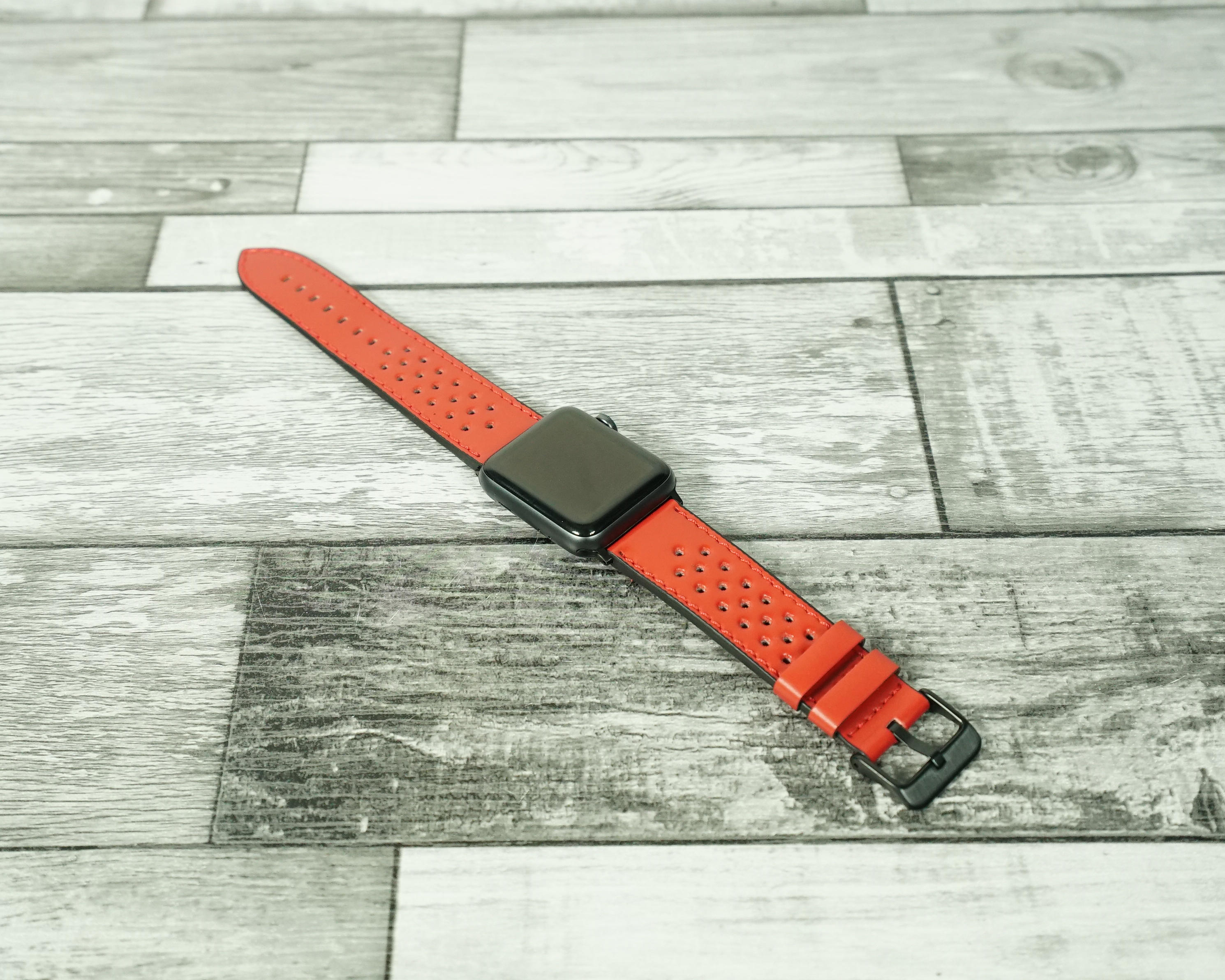 Red Apple Watch Band 42mm, apple Watch 4/5/6/7 44/45 Calfskin Leather ...