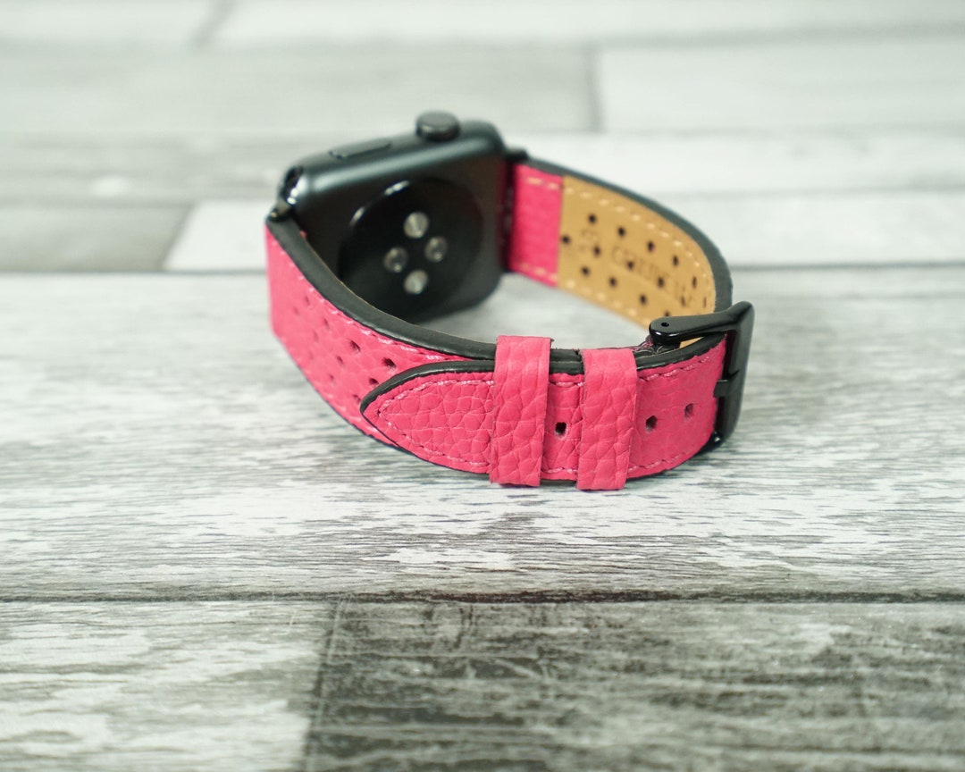 Pink Leather Apple Watch Band 38mm, (apple Watch 4/5/6/7 -> 40/41 ...