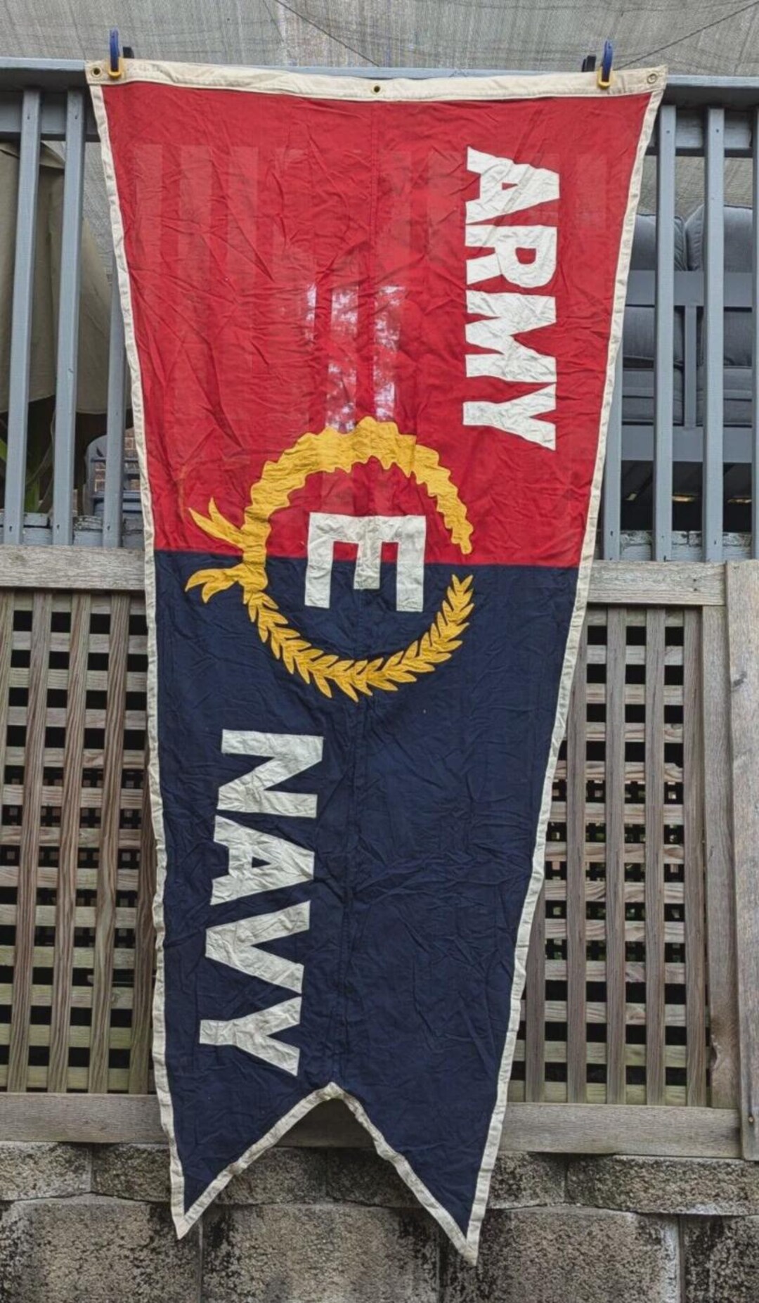 WWII Army Navy Banner E Production Award Flag P.Q.D. WW2 HUGE - Etsy