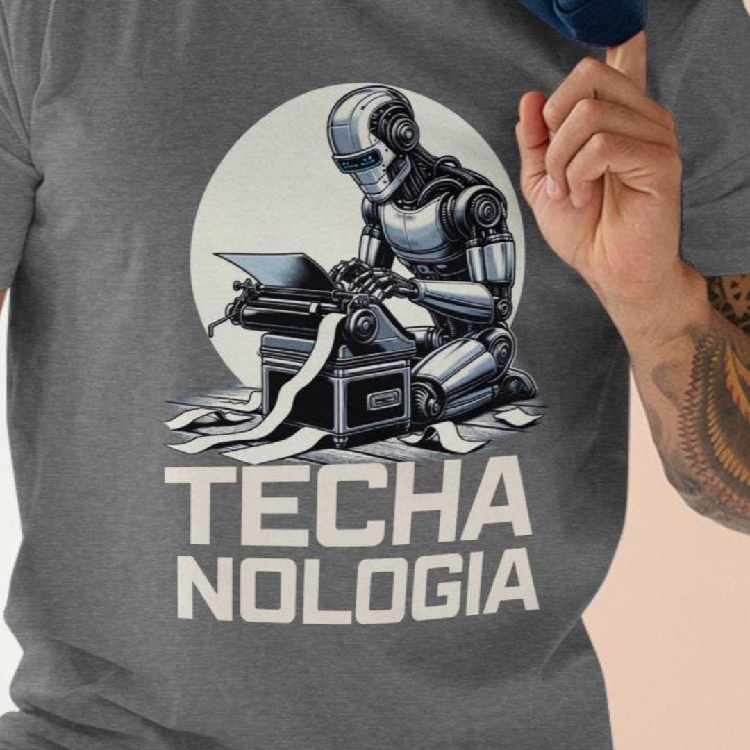 Techa Nologia, Technology Irony, Meme, Retro Robot T-shirt - Perfect ...