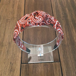 Terracotta Bandana Top Knot Headband - Etsy