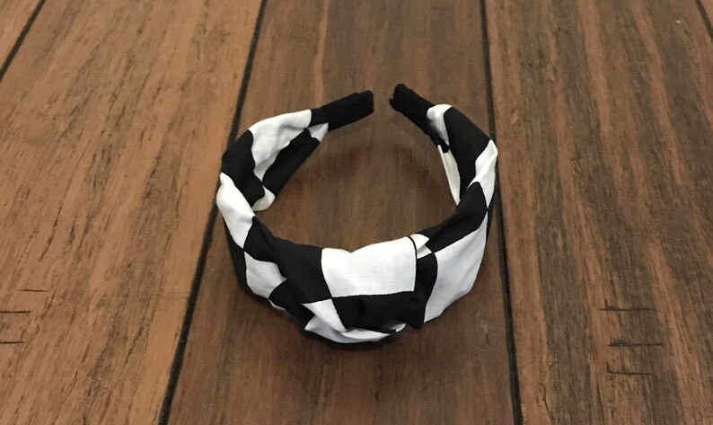 Checkerboard Bandana Top Knot Headband | Etsy