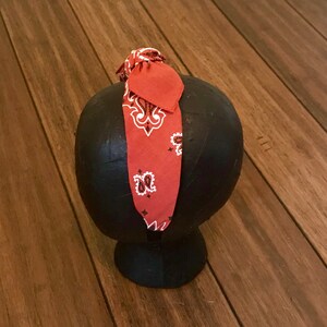 Terracotta Bandana Knot Tie Headband | Etsy