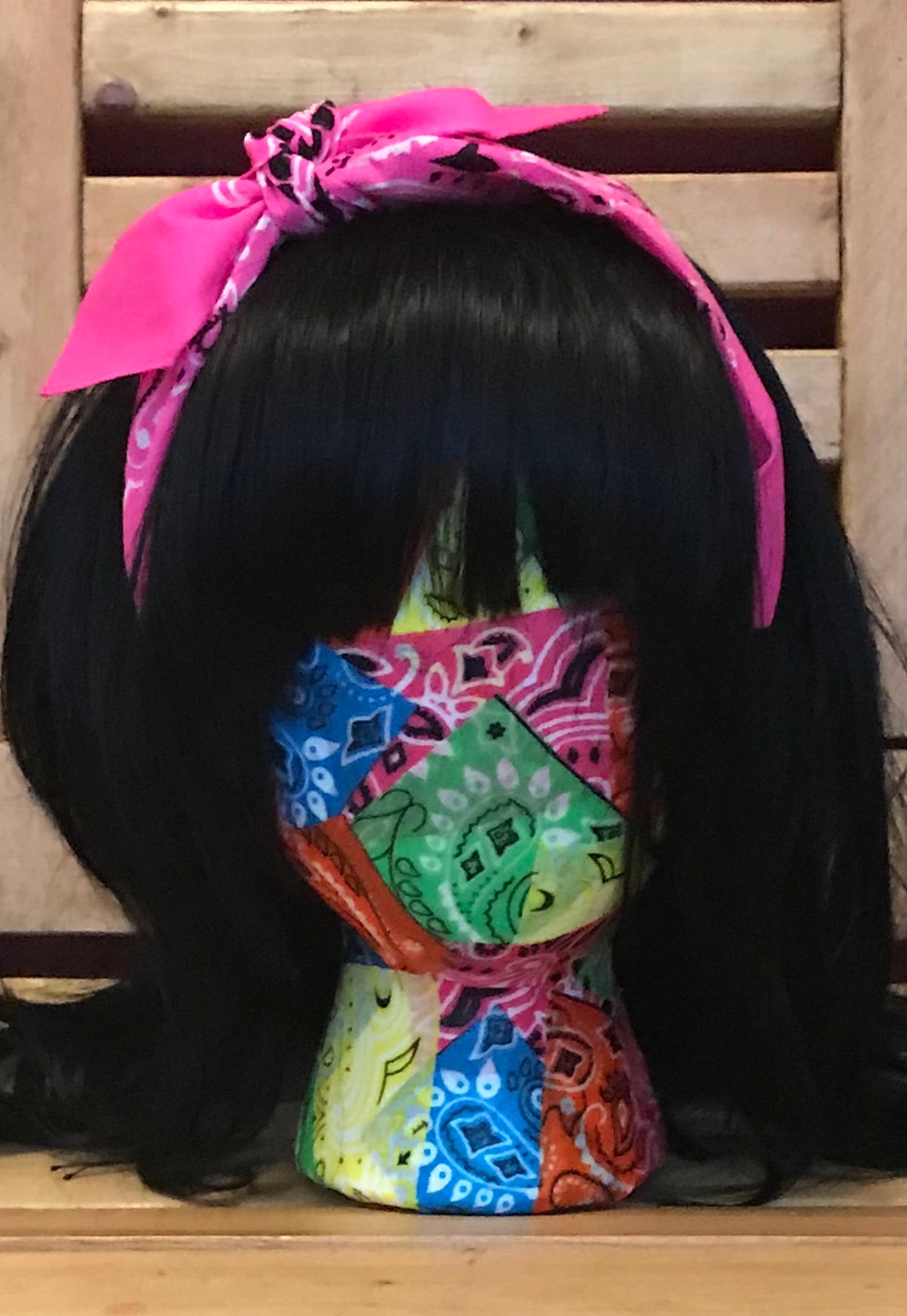 Neon Bandana Knot Tie Headband | Etsy