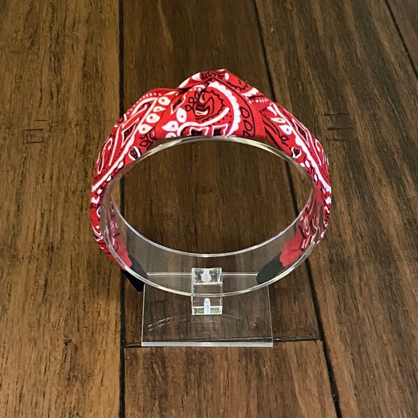 Red Bandana Headband - Etsy