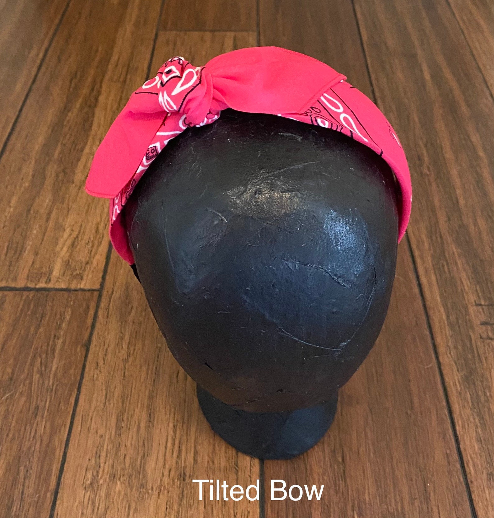Hot Pink Bandana Knot Tie Headband | Etsy