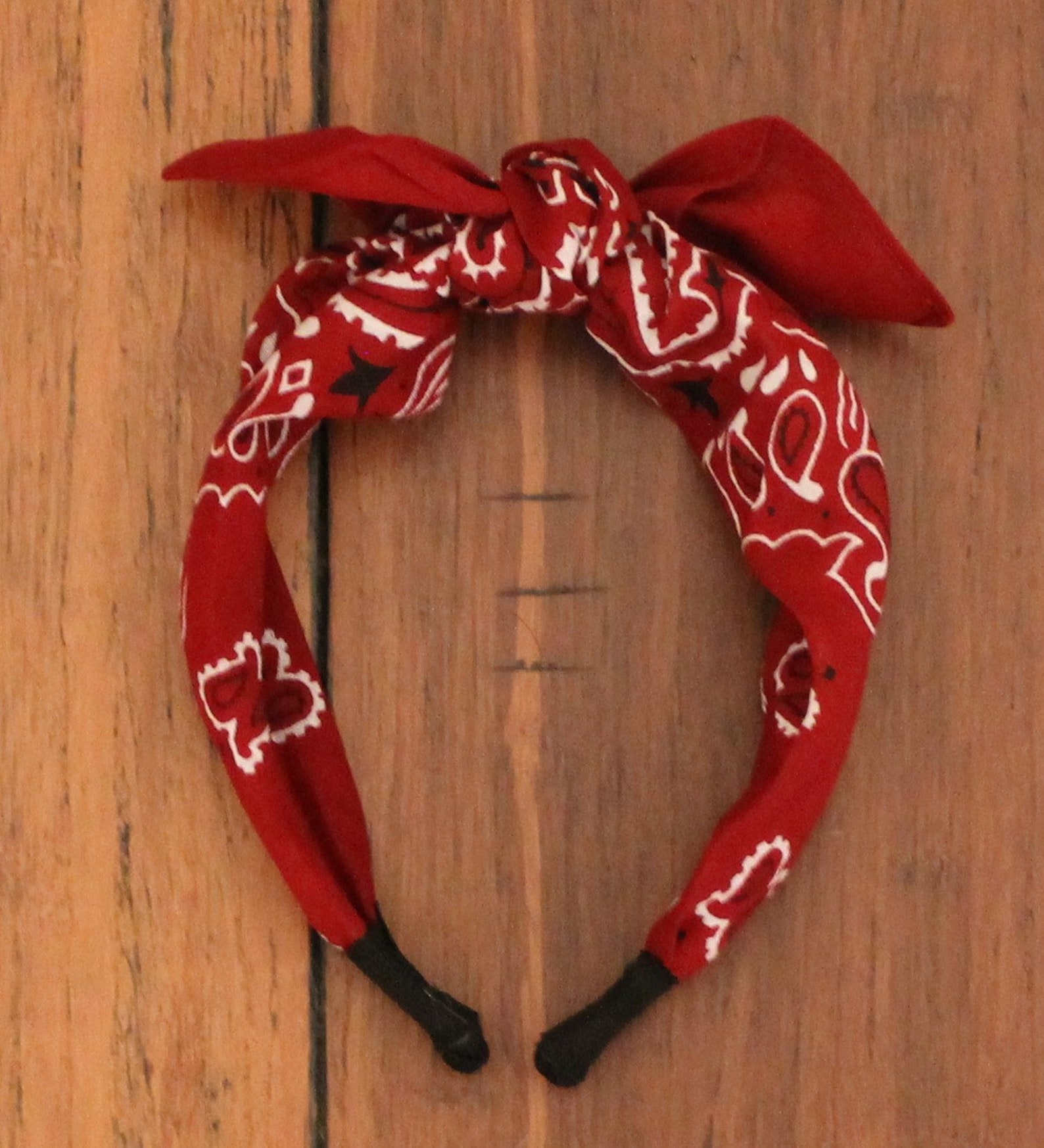 Middle Knot Tie Bandana Headband | Etsy