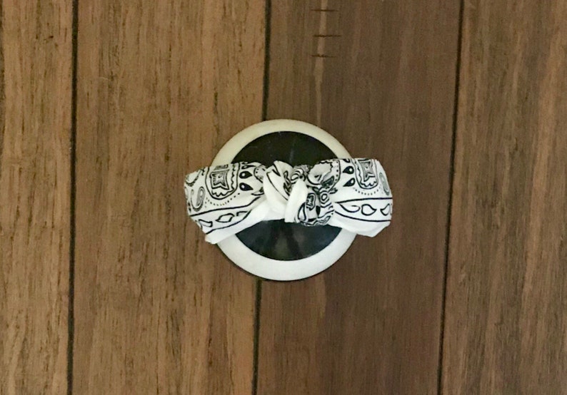 White Top Knot Bandana Headband - Etsy