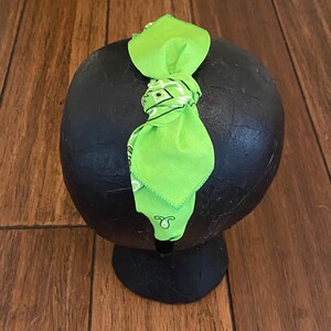 Lime Green Bandana Knot Tie Headband - Etsy