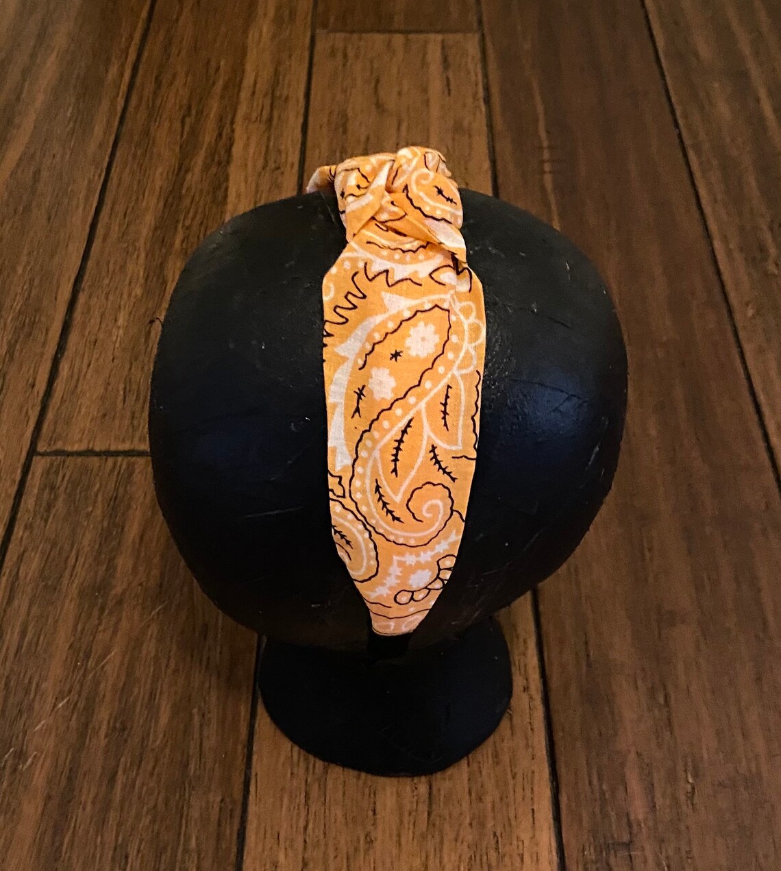 Peach Knot Tie Bandana Headband - Etsy
