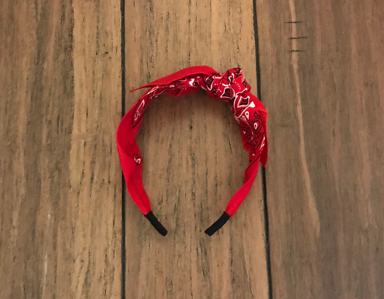 Red Bandana Knot Tie Headband - Etsy