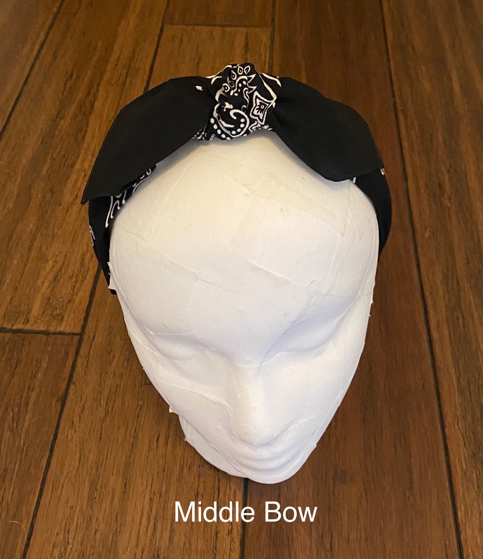 Black Bandana Knot Tie Headband - Etsy