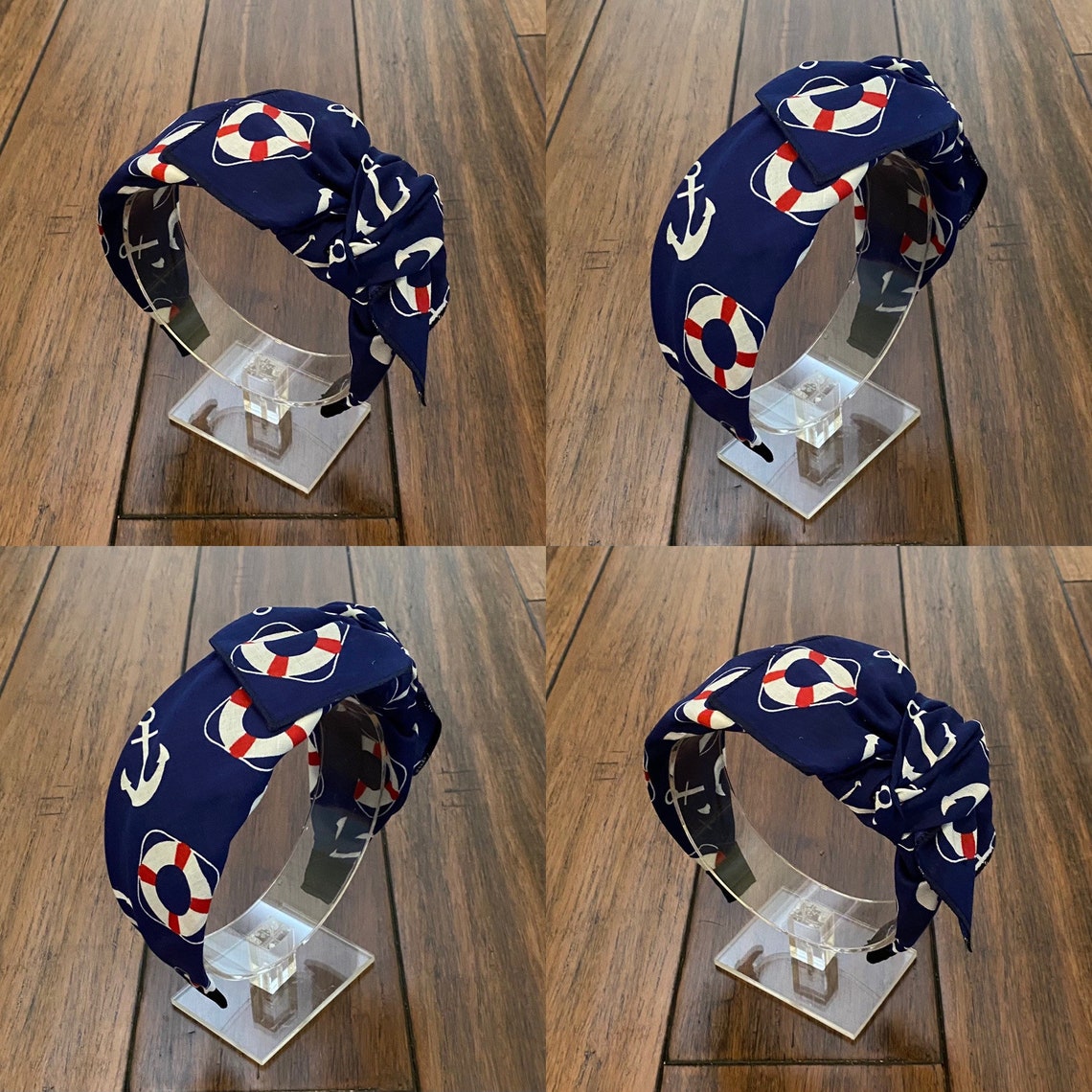 Nautical Bandana Knot Tie Headband - Etsy