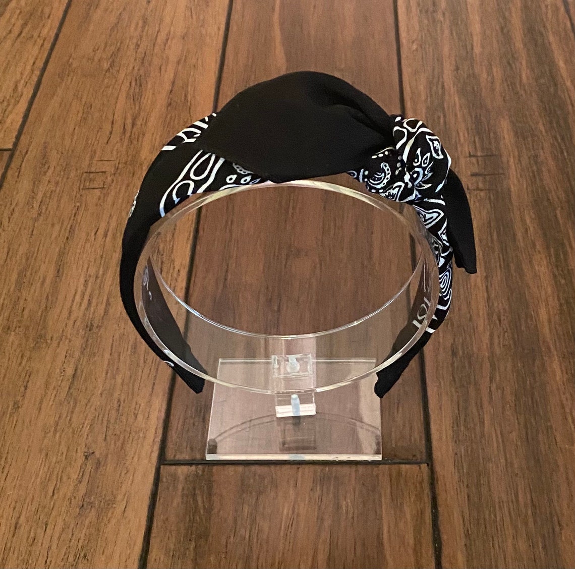 Black Bandana Knot Tie Headband - Etsy