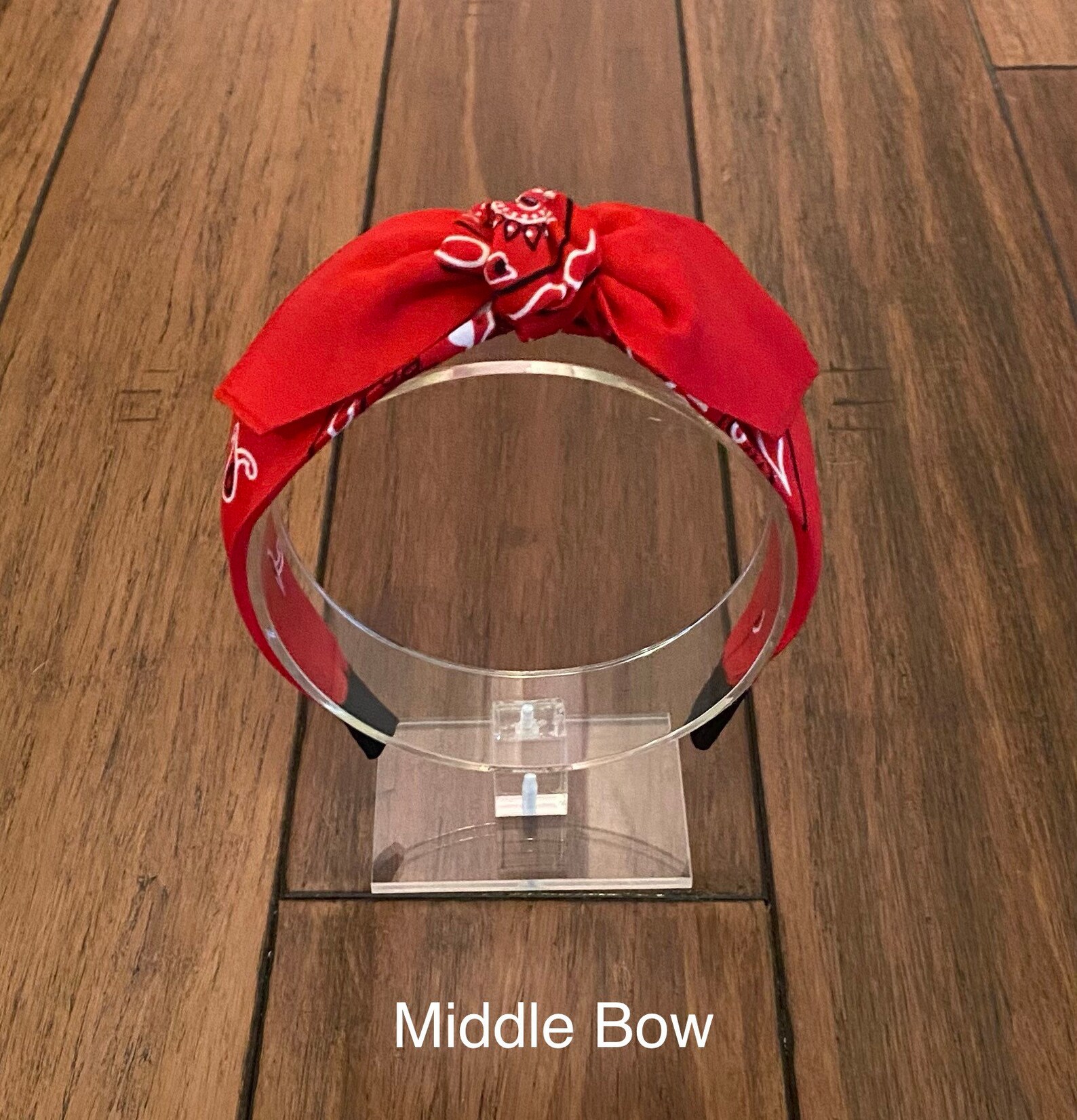 Red Bandana Knot Tie Headband - Etsy