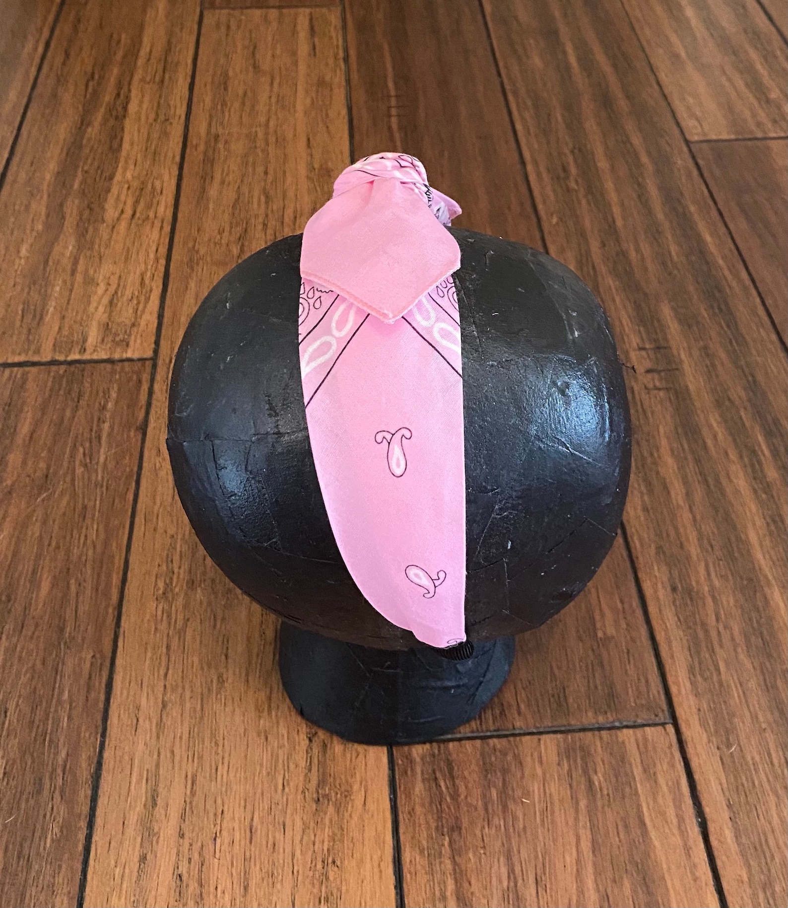 Light Pink Bandana Knot Tie Headband | Etsy