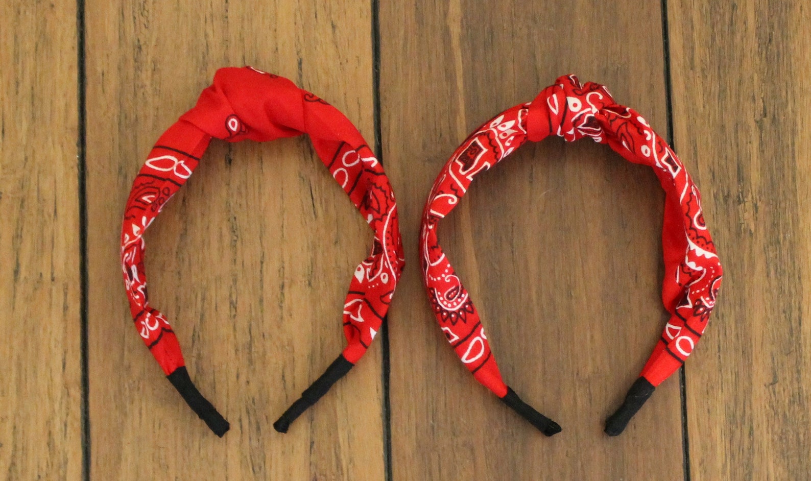 Red Bandana Knot Tie Headband - Etsy