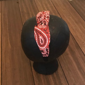 Terracotta Bandana Knot Tie Headband - Etsy