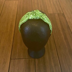 Lime Green Bandana Knot Tie Headband - Etsy