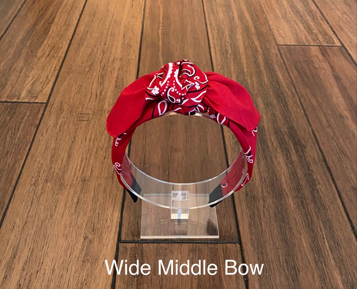 Red Bandana Knot Tie Headband - Etsy