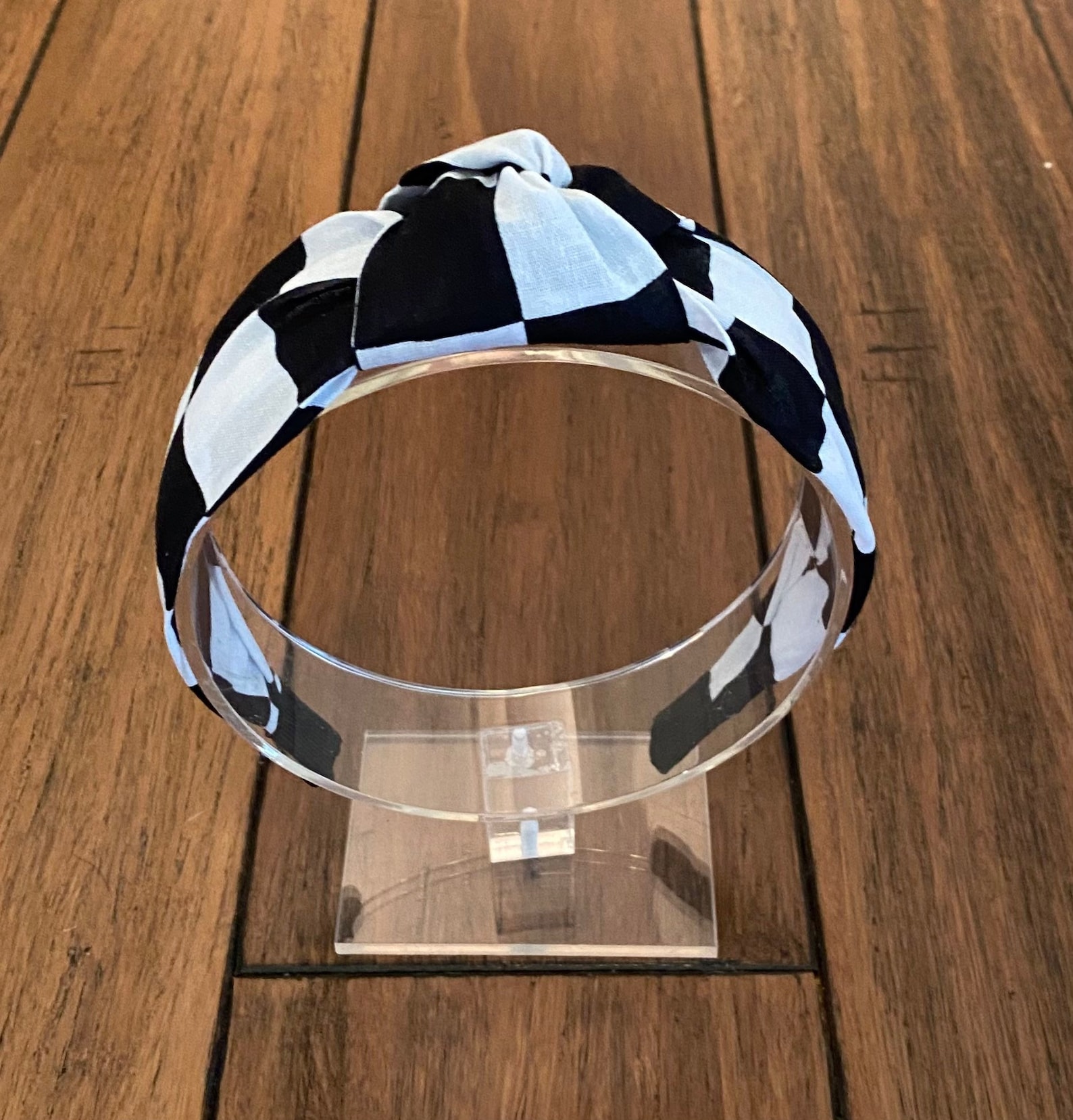 Checkerboard Bandana Top Knot Headband - Etsy