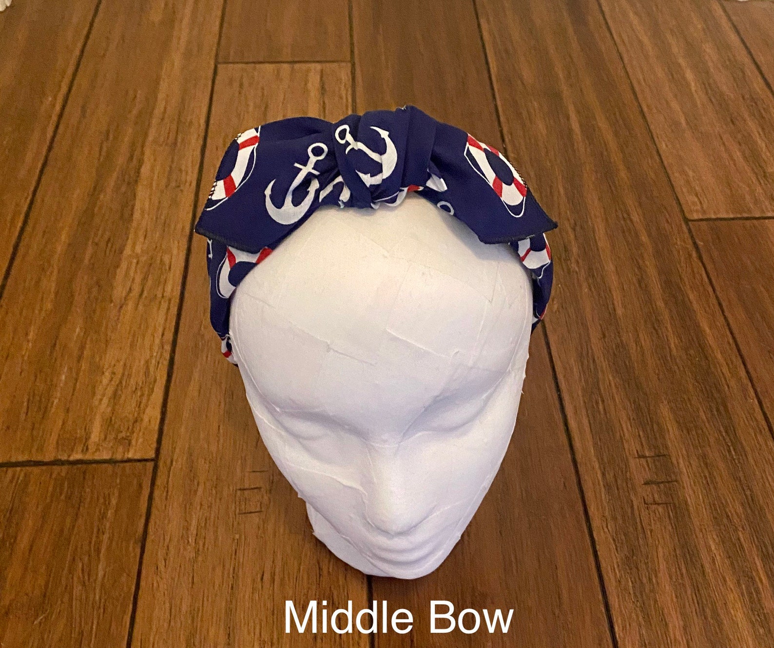 Nautical Bandana Knot Tie Headband - Etsy