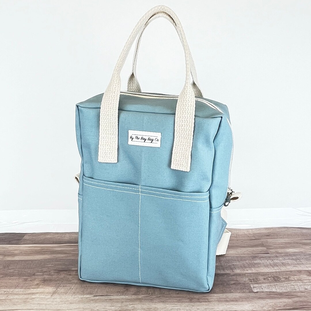 Mini Canvas Backpack Knitter's Backpack SLATE Blue - Etsy