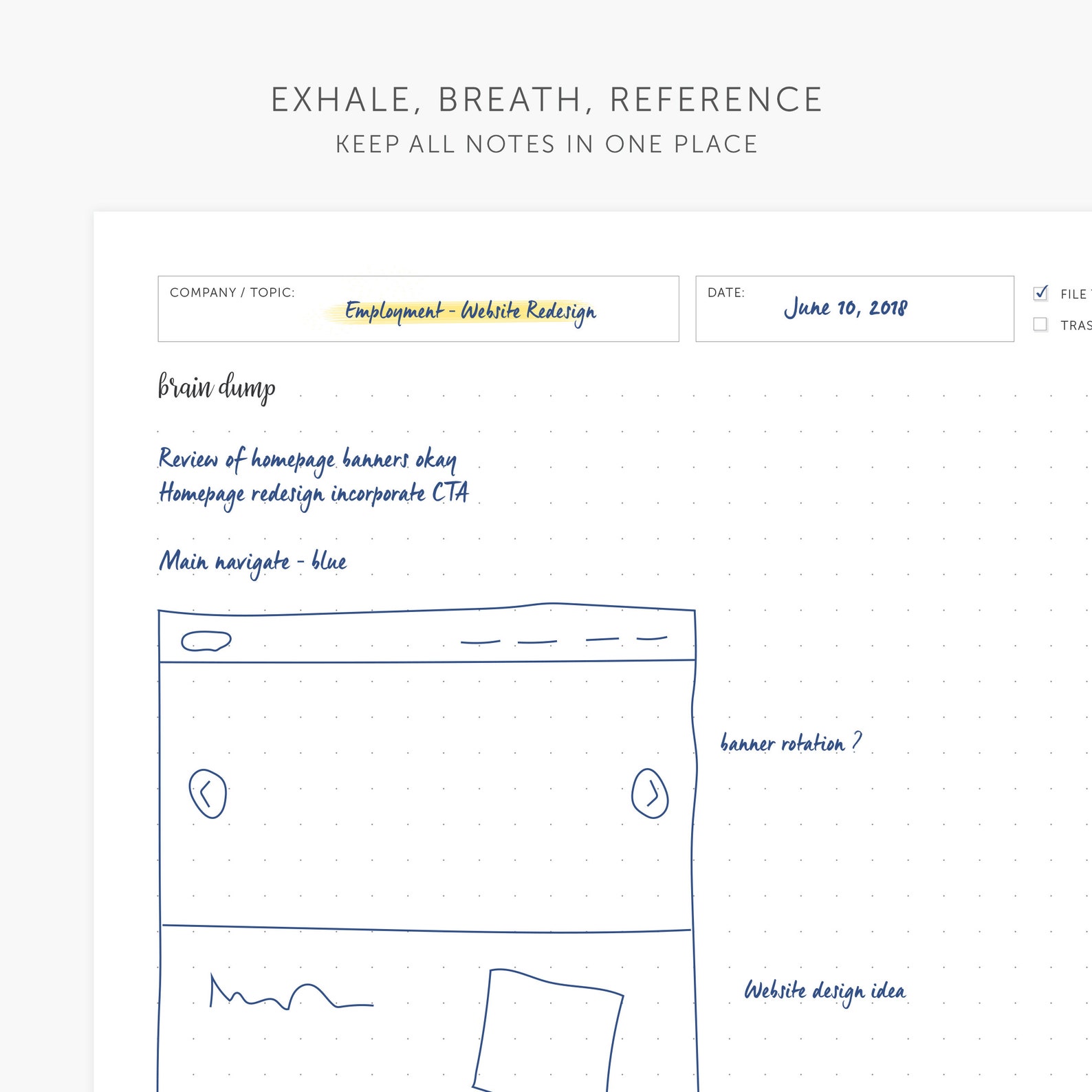 Brain Dump Printable, Notes Printable, Brain Dump Template, Notes Page ...