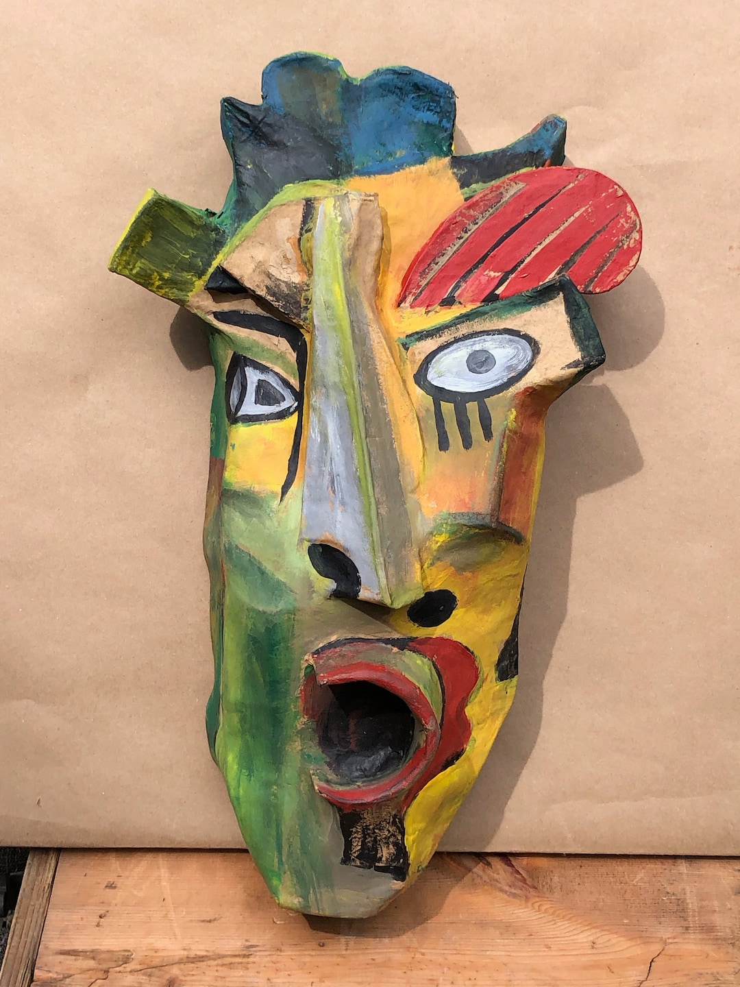 Cubist Mask Original Hand Made Limited Edition Papier - Etsy
