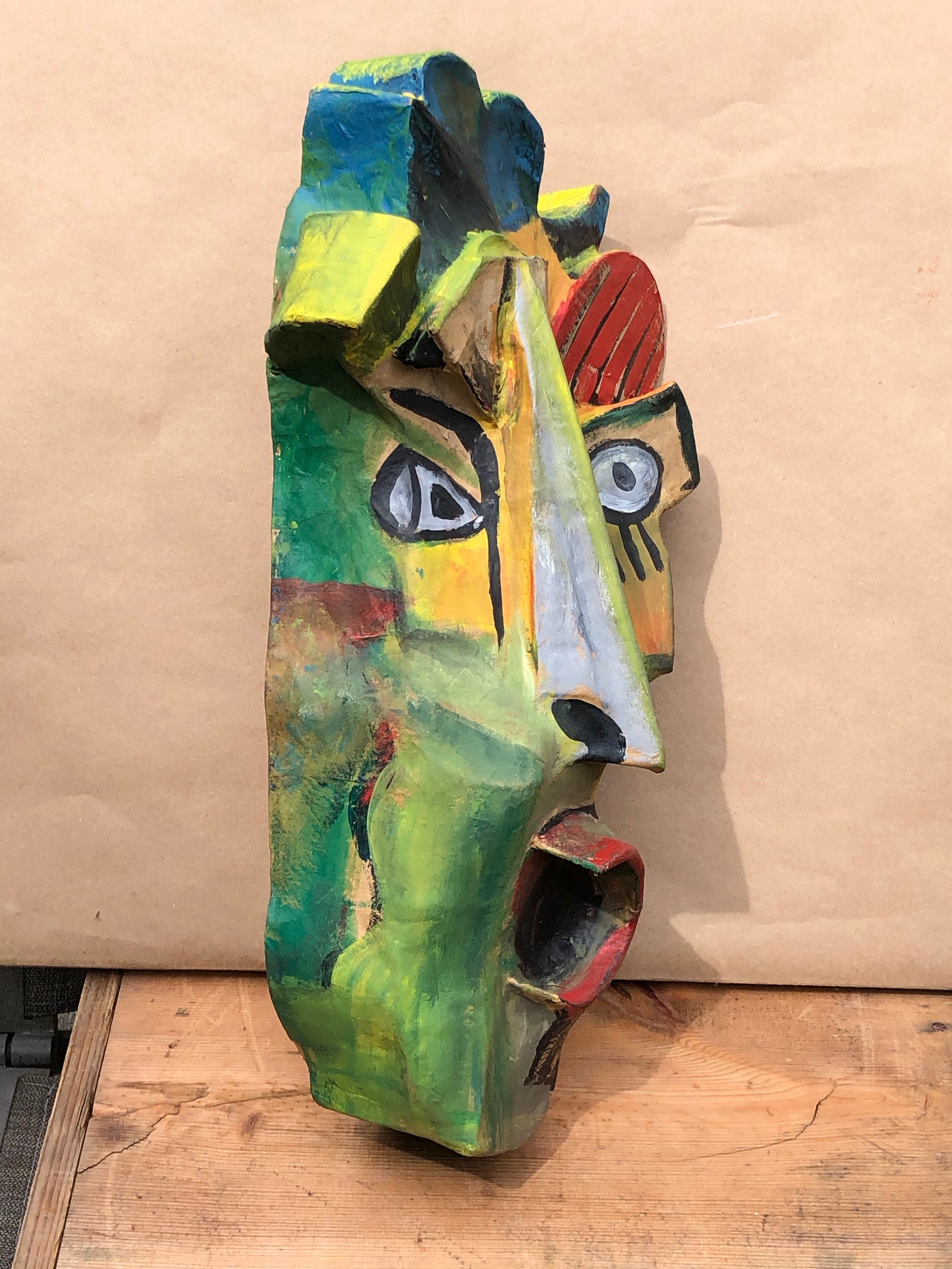 Original pintado a mano Picasso estilo Papier Mache máscara | Etsy España