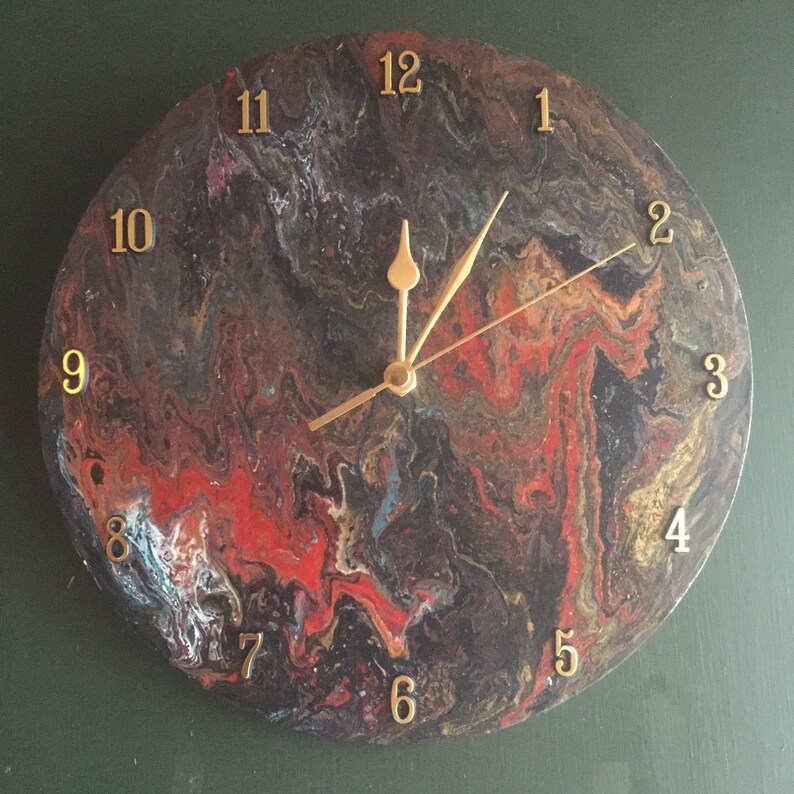 Psychedelic/abstract Clock - Etsy
