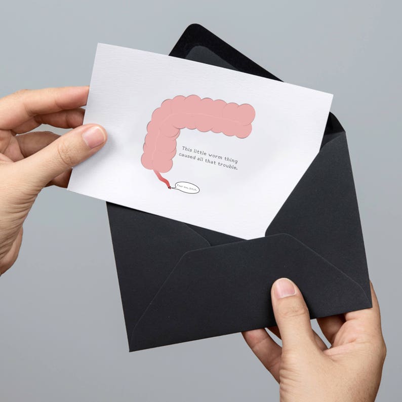 Funny Appendectomy Card appendix, Appendicitis hospital Recovery ...