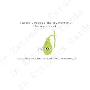 Gallbladder Surgery Card (cholecystectomy Get Well Greeting) Instant ...