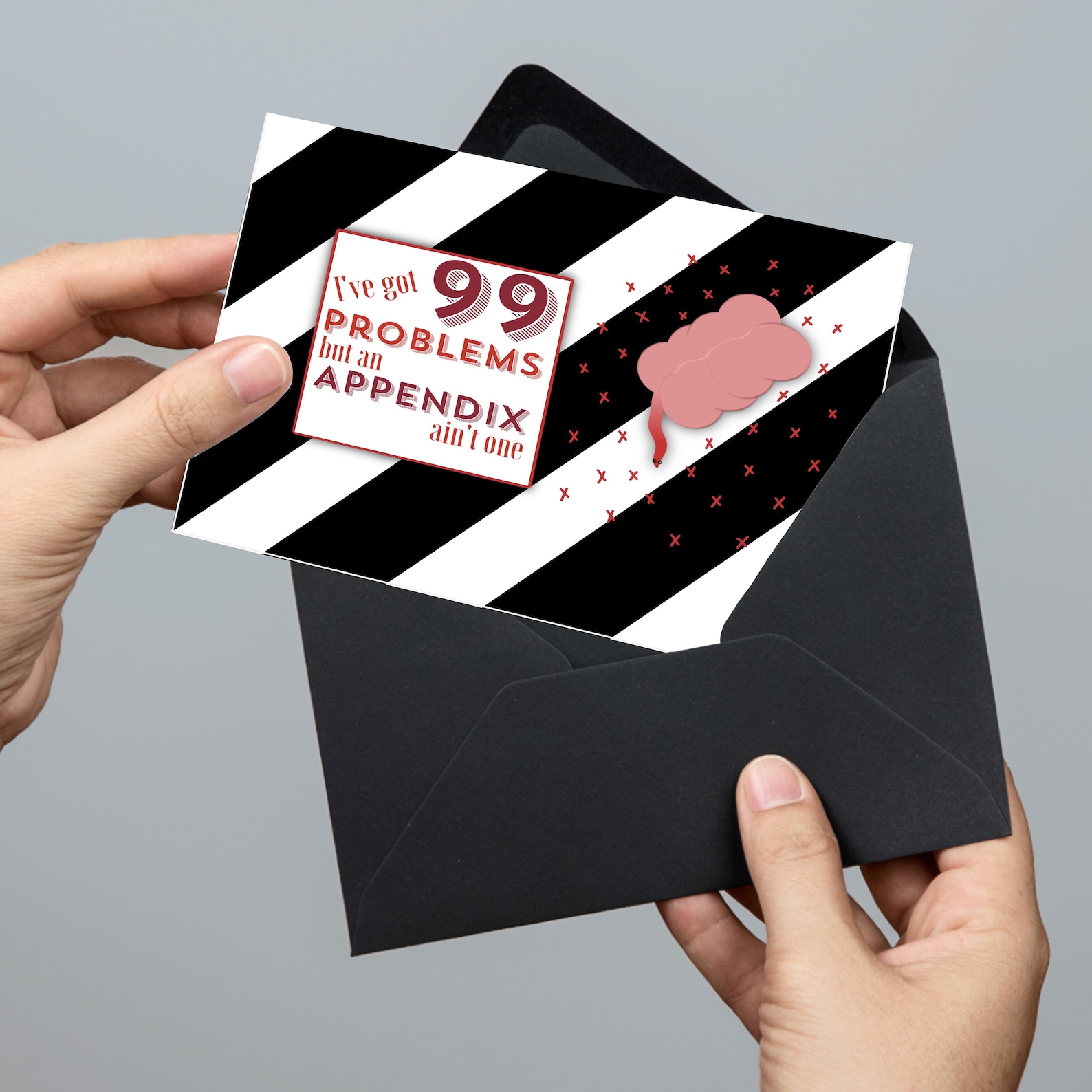 Funny Appendectomy Get Well Card (99 Problems Appendix Removal Surgery ...