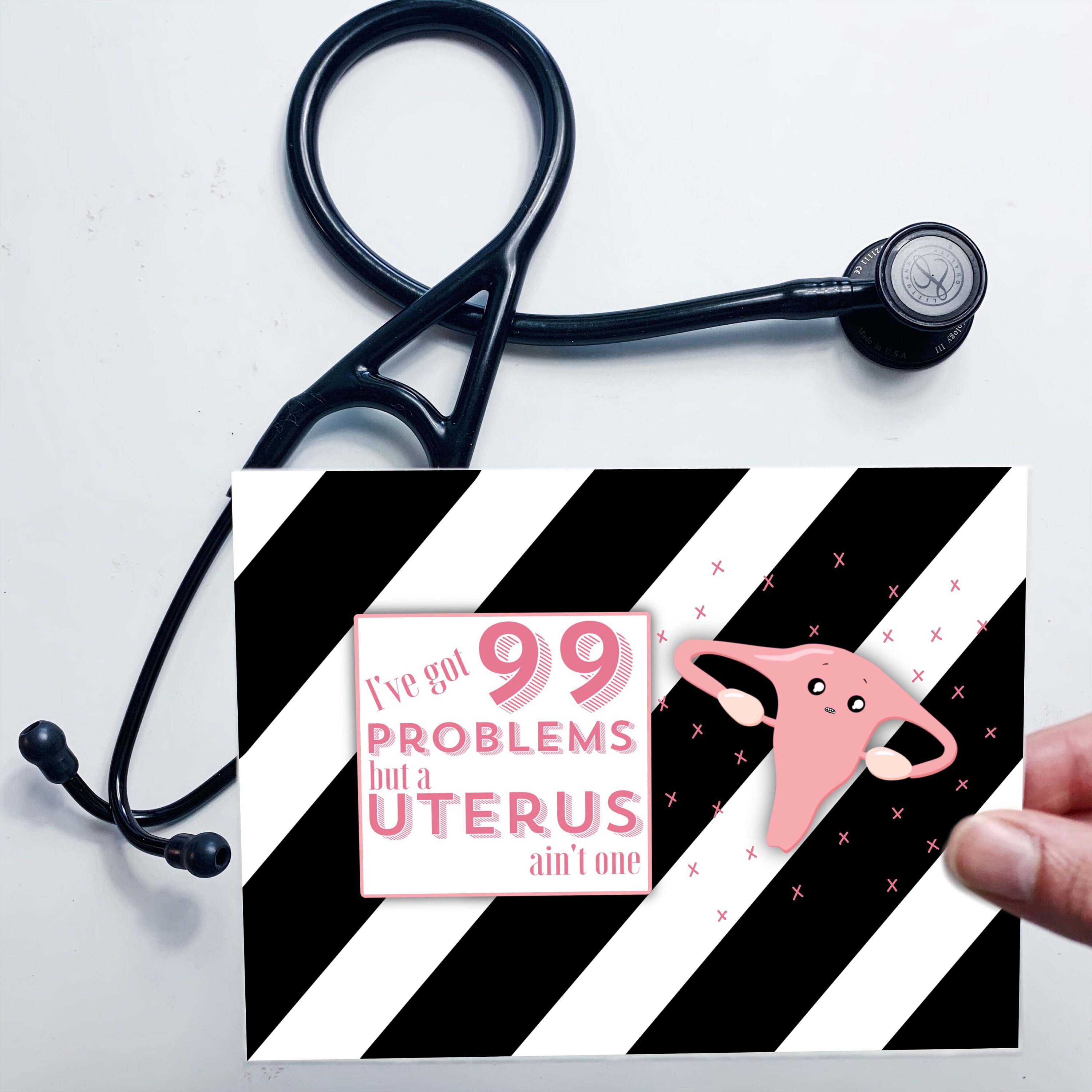 Funny Hysterectomy Get Well Greeting Card (99 Problems, Uterus Removal ...