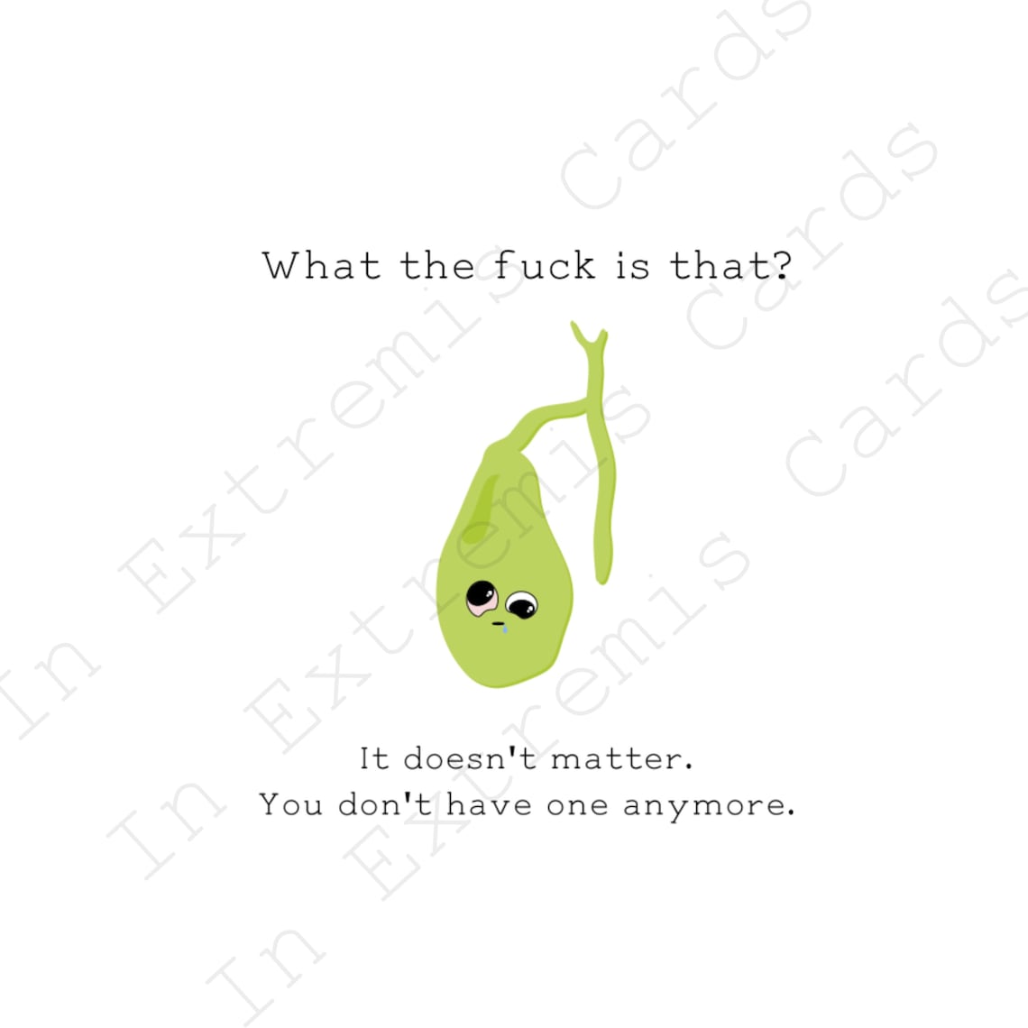Funny Gallbladder Surgery Card (cholecystectomy Removal Get Well ...