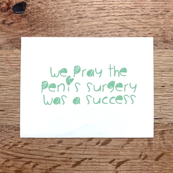 Funny Surgery Card crude Surgical Get Well Hospital Greeting - Etsy