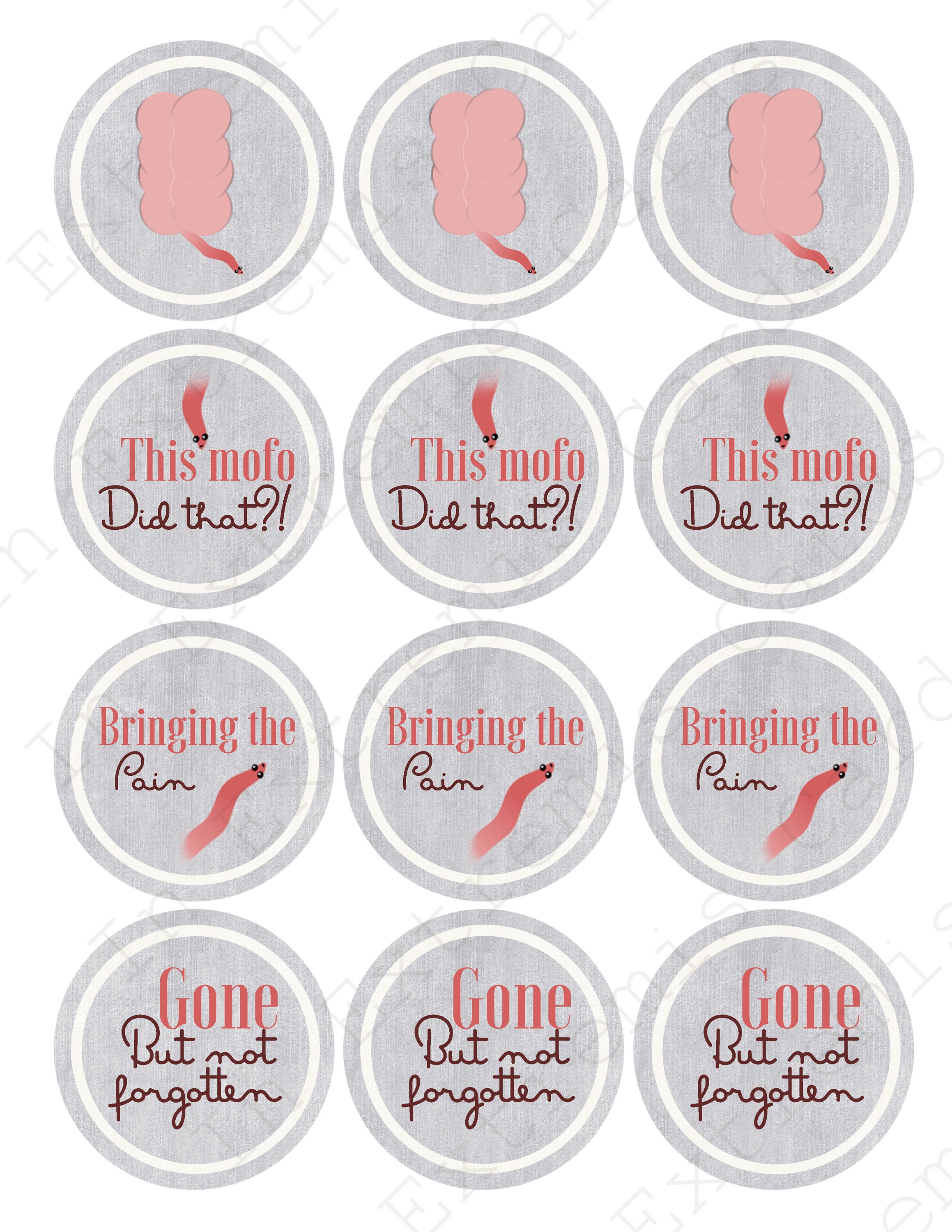 Appendix Surgery Party Cupcake Topper Decorations | Appendectomy ...