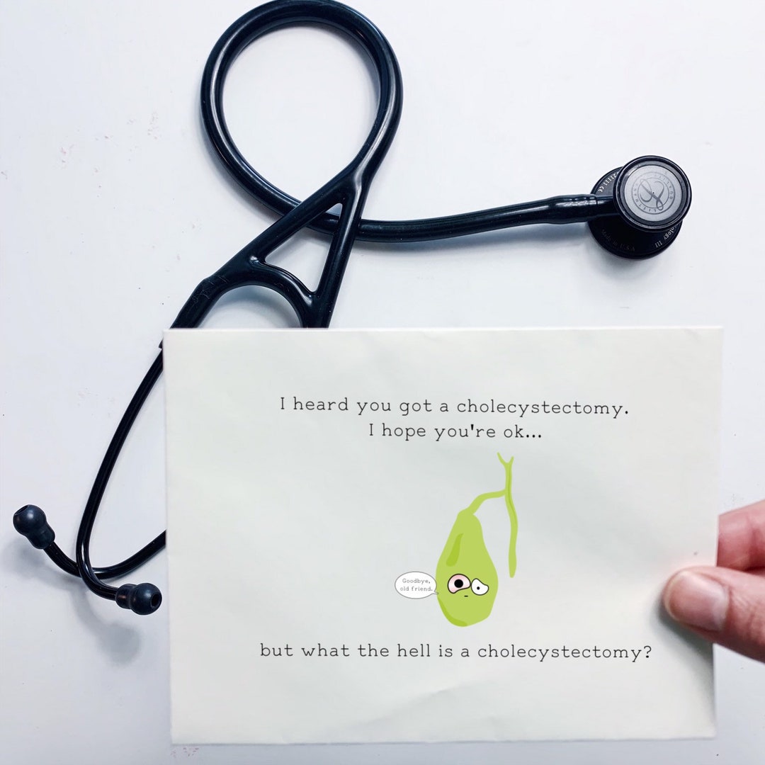 Gallbladder Surgery Card (cholecystectomy Get Well Greeting) Instant ...