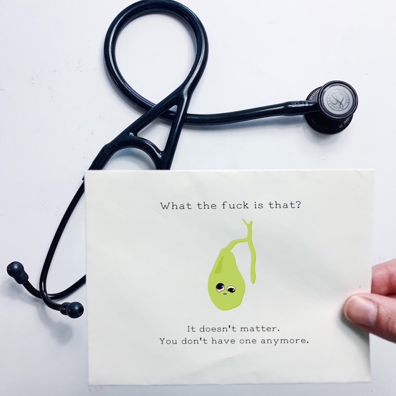 Funny Gallbladder Surgery Card cholecystectomy Removal Get Well ...