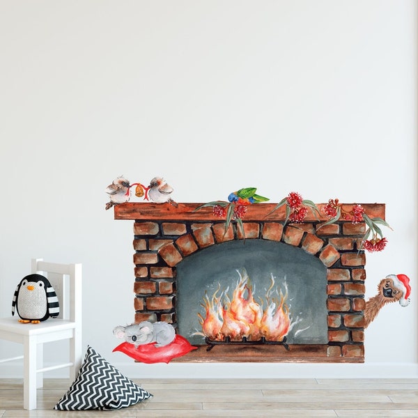 Fireplace Decal - Etsy
