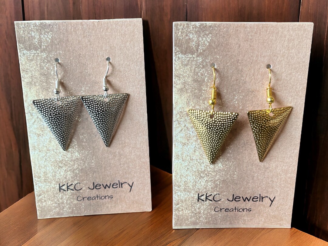 Steam Punk Punk Geometry Triangle Earrings, Retro Triangle Earrings ...
