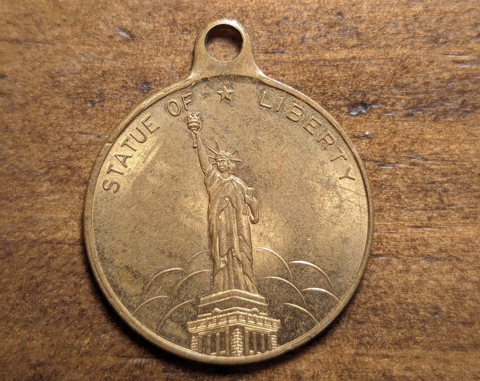 New York City Statue of Liberty New Colossus Emma Lazarus Keychain ...