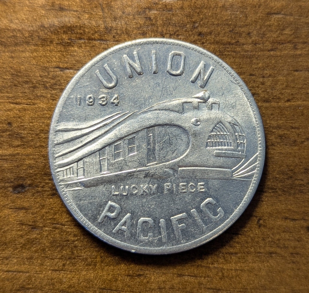 1934 Union Pacific Railroad UPRR Lucky Piece Alcoa Aluminum Pullman Car ...