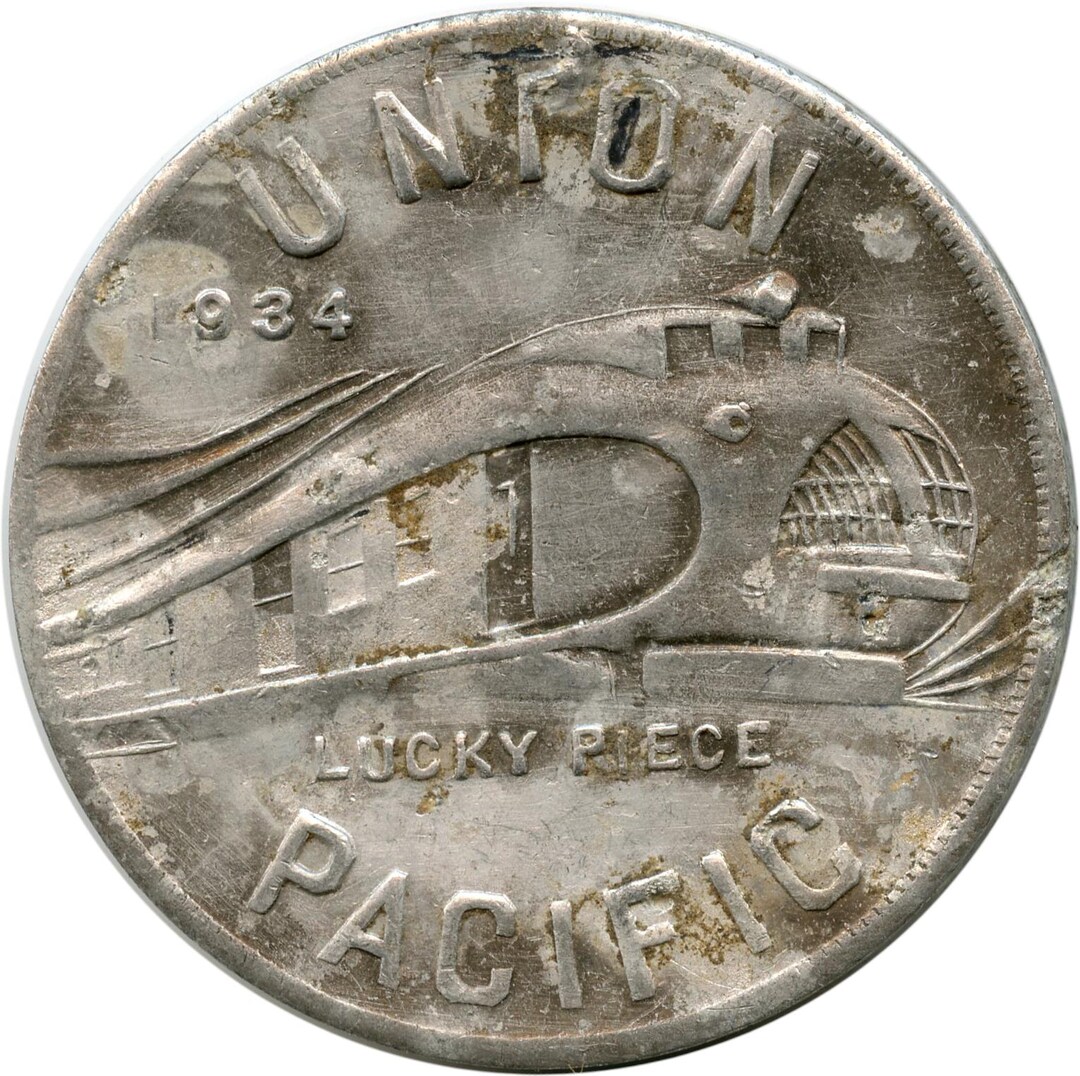 1934 Union Pacific Railroad UPRR Lucky Piece Alcoa Aluminum Pullman Car ...