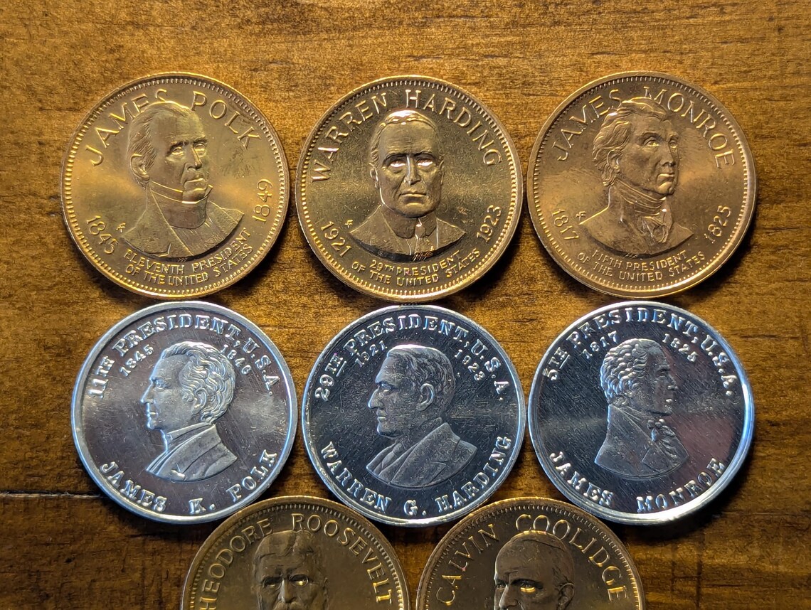 James Polk Warren Harding James Monroe Theodore Roosevelt Calvin ...