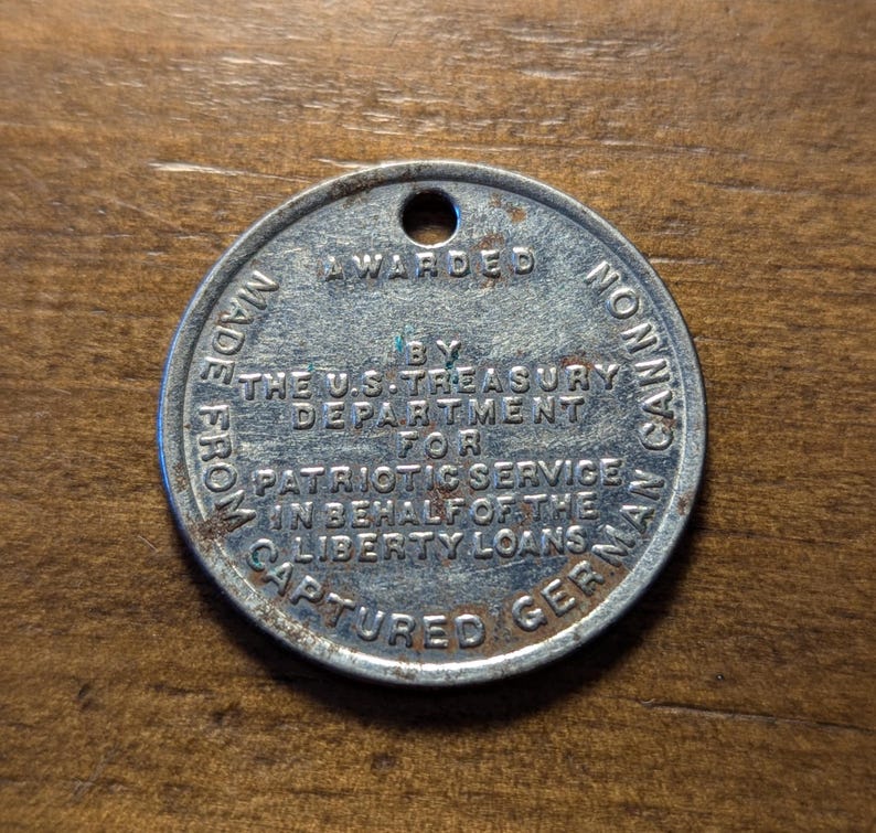 Vintage World War I WWI Victory Liberty Loan Made From Captured German ...