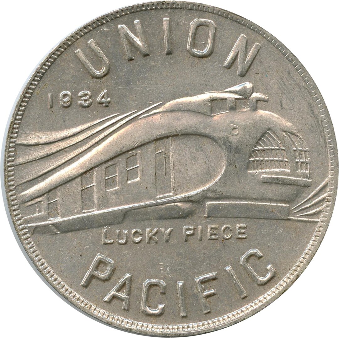 1934 Union Pacific Railroad UPRR Lucky Piece Alcoa Aluminum Pullman Car ...