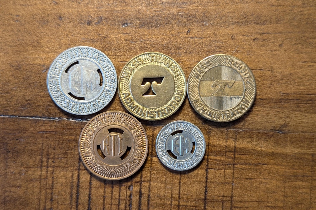 Massachusetts MA Transit Token Lot of 5 Eastern Massachusetts Street ...